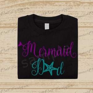 Mermaid Dad Svg Dad Svg Dad of A Birthday Girl Svg Father's Day Svg ...