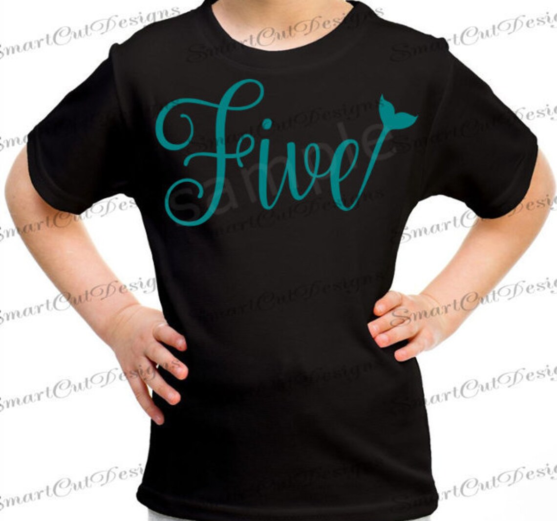 5th Birthday Svg Mermaid 5 Svg 5 Today Svg Five Svg Ocean - Etsy