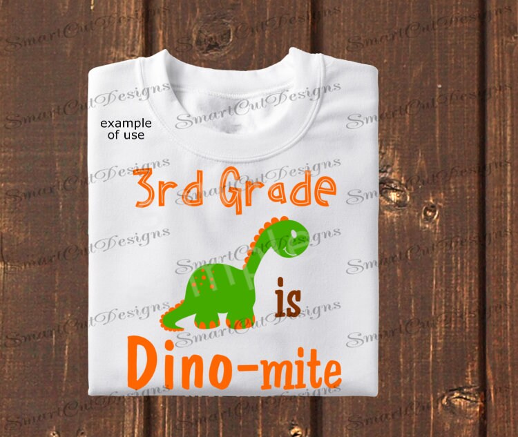 3rd Grade is Dino-mite Svg Third Grade Dinosaur Svg 3rd Grade Dinosaur ...