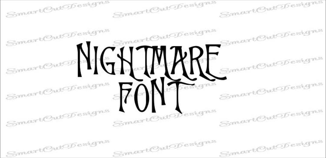 Nightmare Svg Font, Christmas Nightmare Svg Letters, Gothic SVG ...