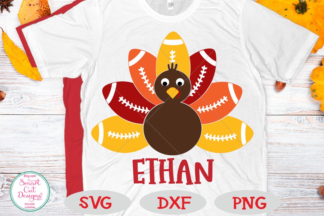 Football Turkey Svg, Football Thanksgiving Svg, Boy Turkey Shirt Svg ...