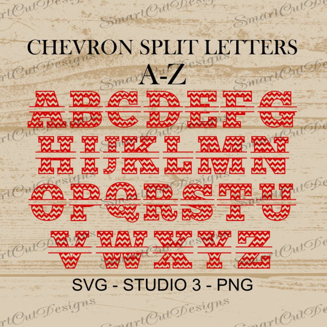 Split Monogram Font Svg Chevron Split Letters Svg Chevron | Etsy