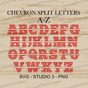 Split Monogram Font Svg Chevron Split Letters Svg Chevron Split ...