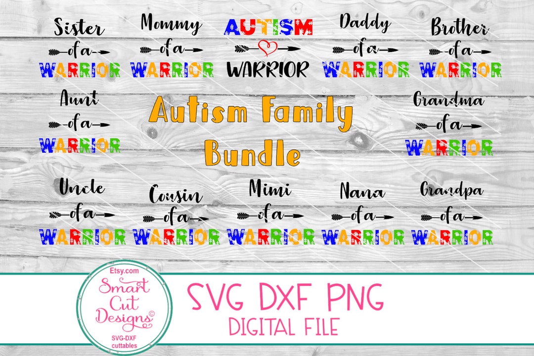 Autism Family Bundle Svg, Autism Family Shirts Svg, Autism Bundle ...