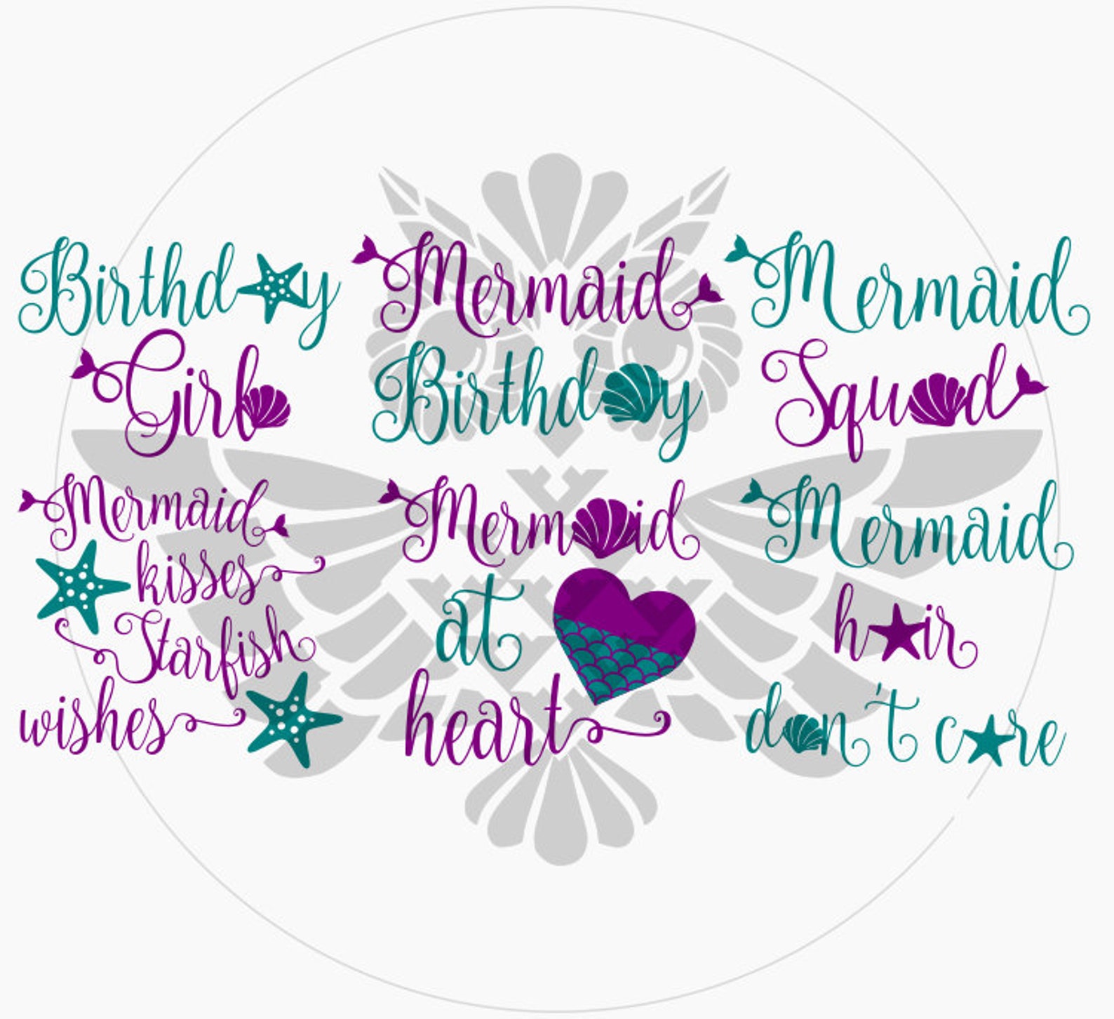 Mermaid Bundle Svg, Mermaid Birthday, Mermaid Numbers Svg, Mermaid Mom ...