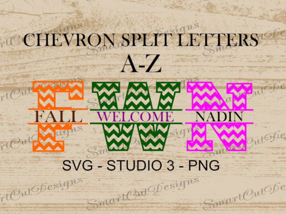 Split Monogram Font Svg Chevron Split Letters Svg Chevron Split ...