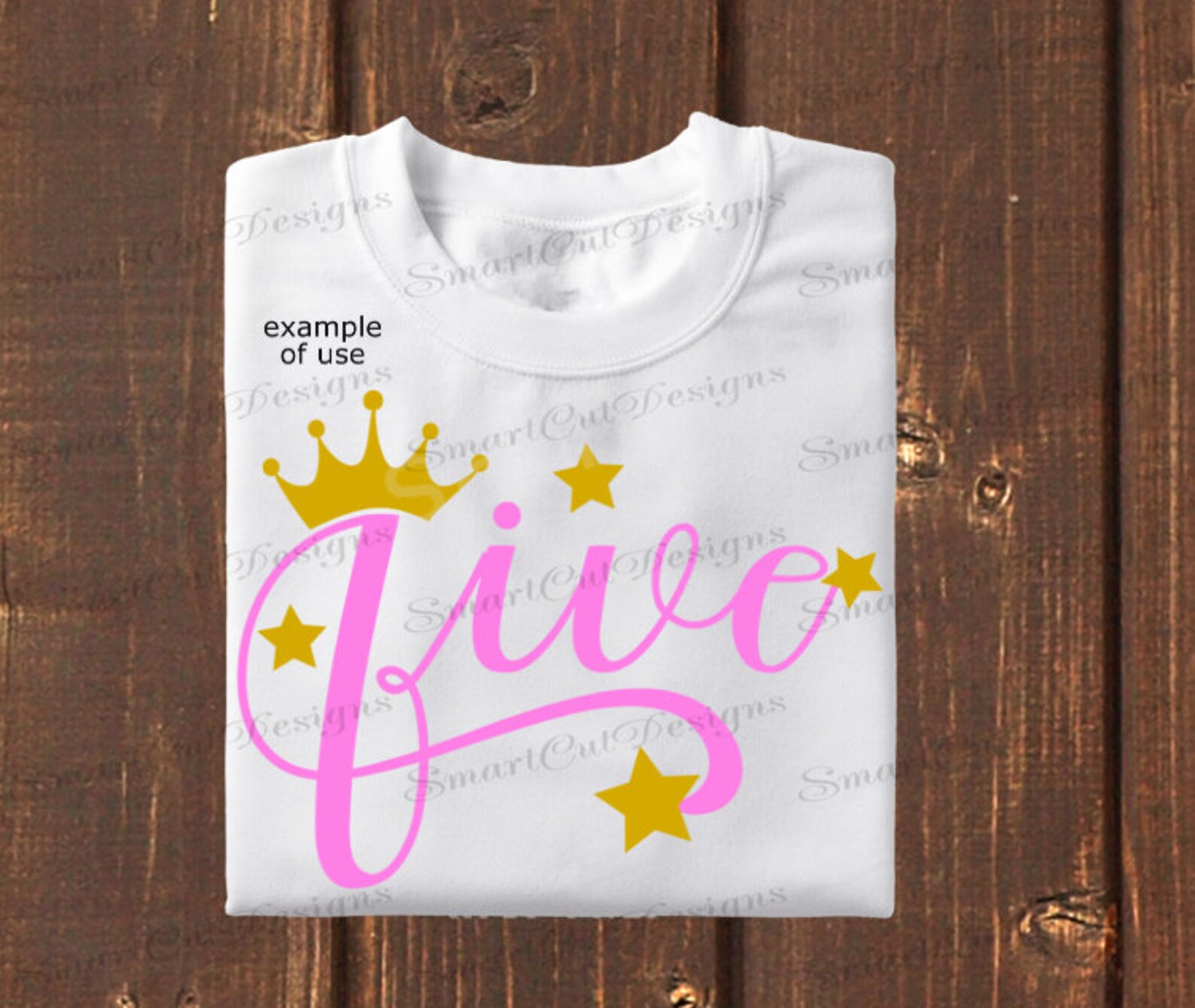 Five Svg 5th Birthday Svg 5 Svg Birthday Princess Svg Birthday - Etsy