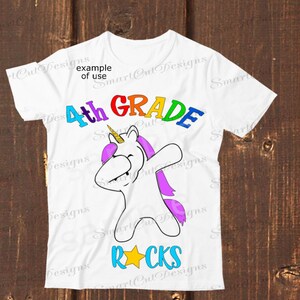 4th Grade Rocks Svg 4th Grade Unicorn 4th Grade Svgfirst Day at 4th ...
