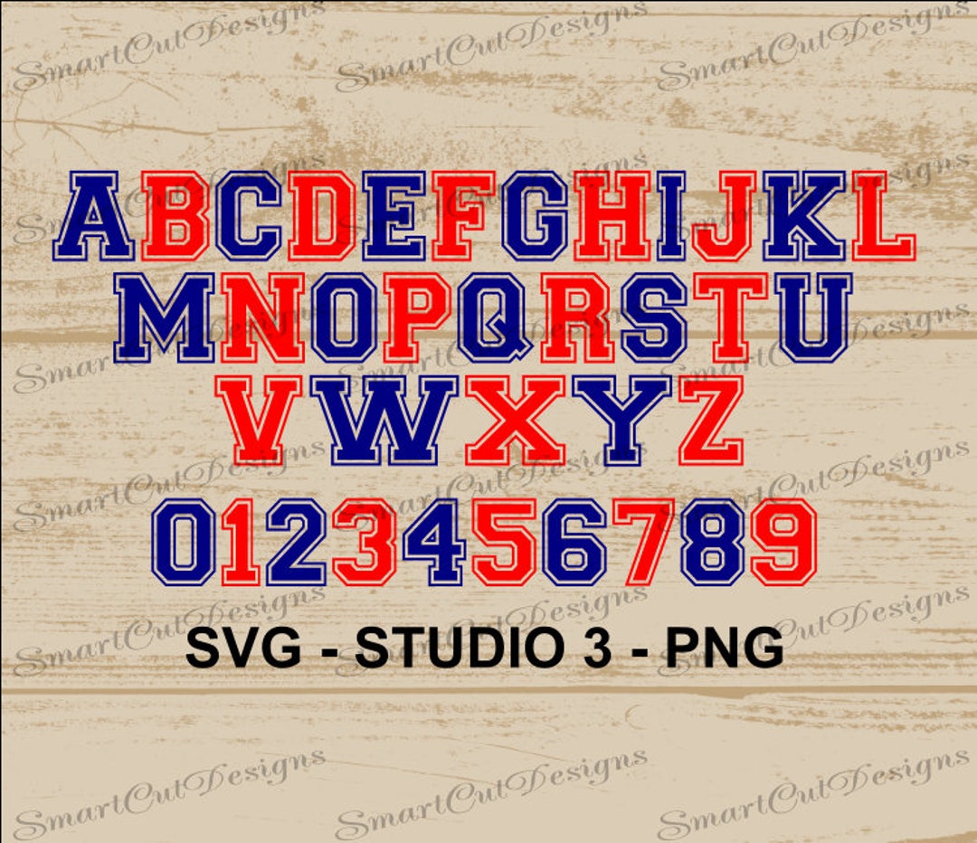 Varsity Font Svg Sport Varsity Svg Letters College Font Svg Varsity ...