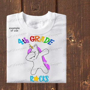 4th Grade Rocks Svg 4th Grade Unicorn 4th Grade Svgfirst Day at 4th ...