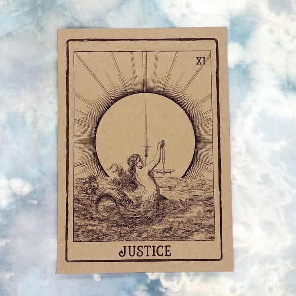 Justice Tarot Card - Etsy