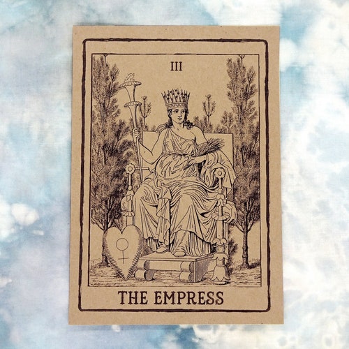 The Empress Tarot Card Art Print Etsy