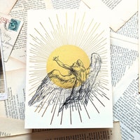 The Fall of Icarus Monochrome Matte Print Modernized Rendition Fall of ...