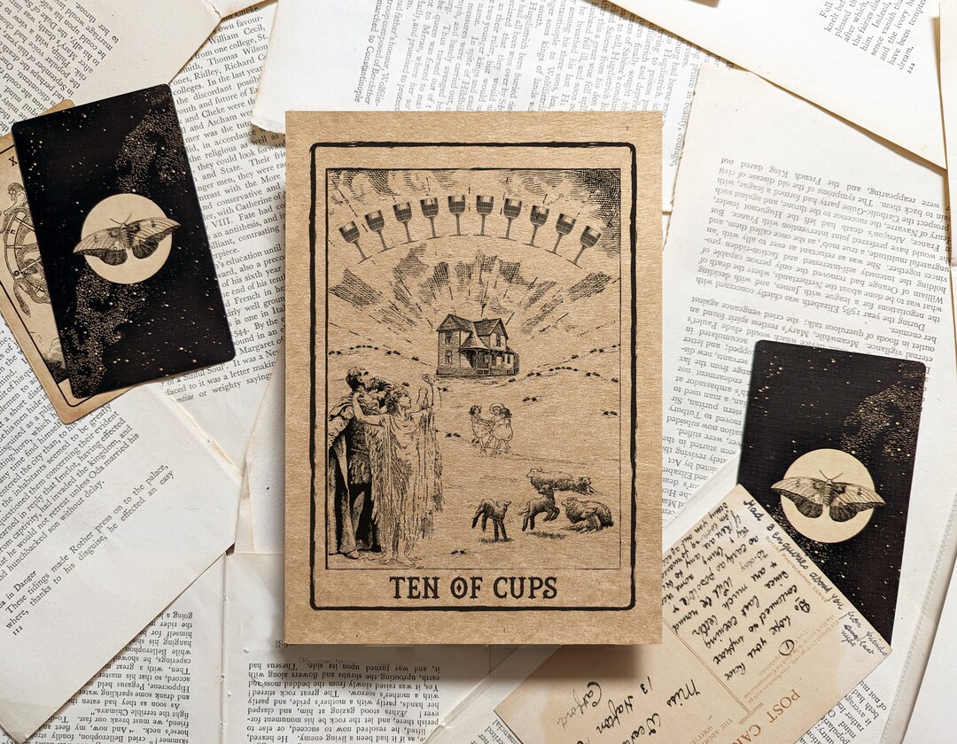 Ten of Cups Tarot Card Art Print - Etsy