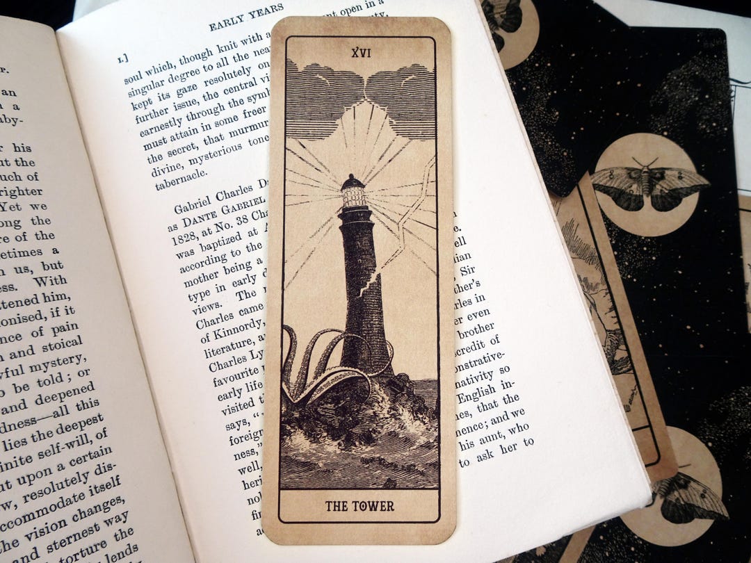 The Tower Tarot Bookmark - 52mm X 148mm - Etsy