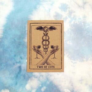 Two of Cups Tarot Card Art Print | Etsy