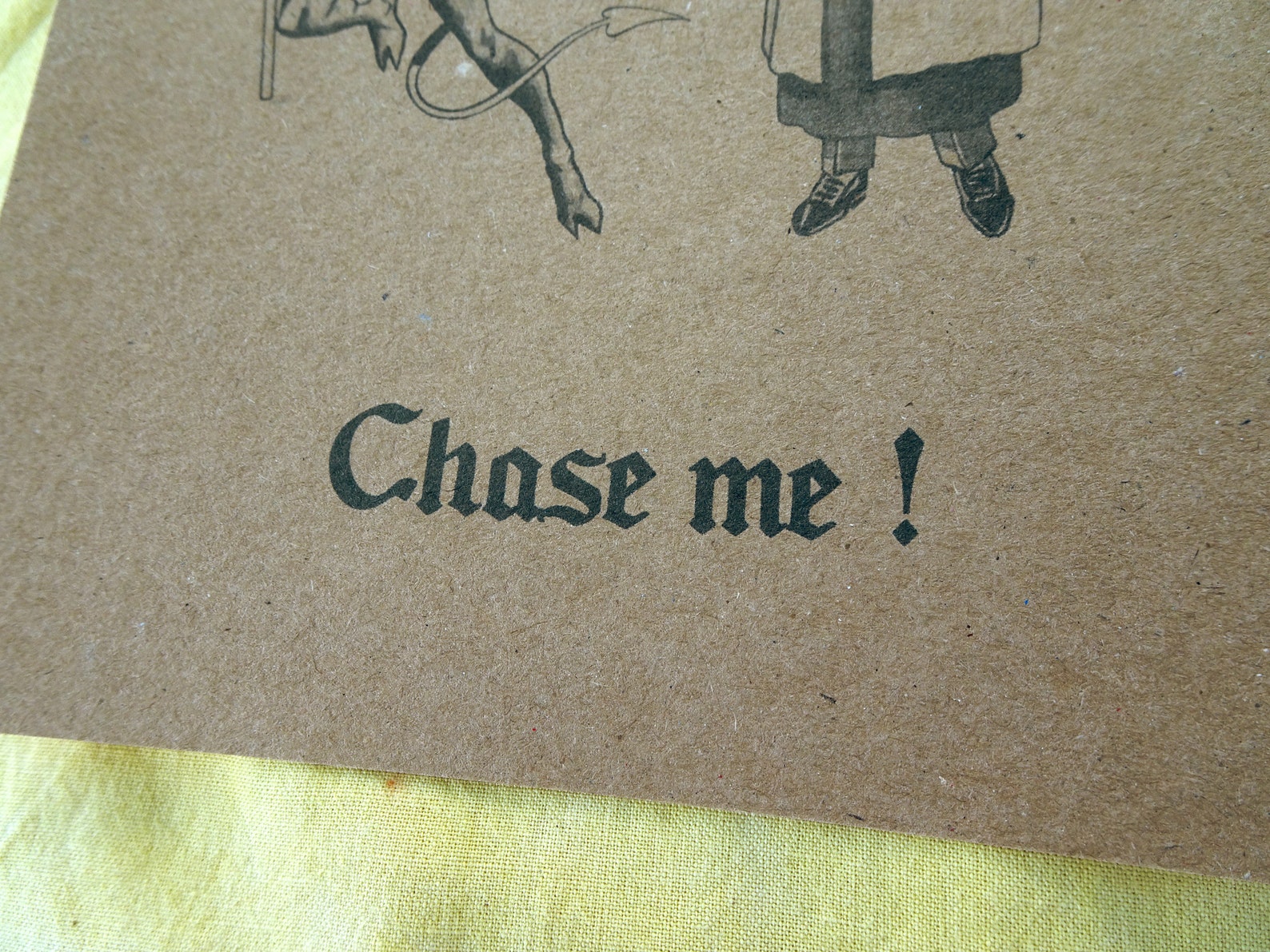 Vintage Style Chase Me Satan Print | Etsy