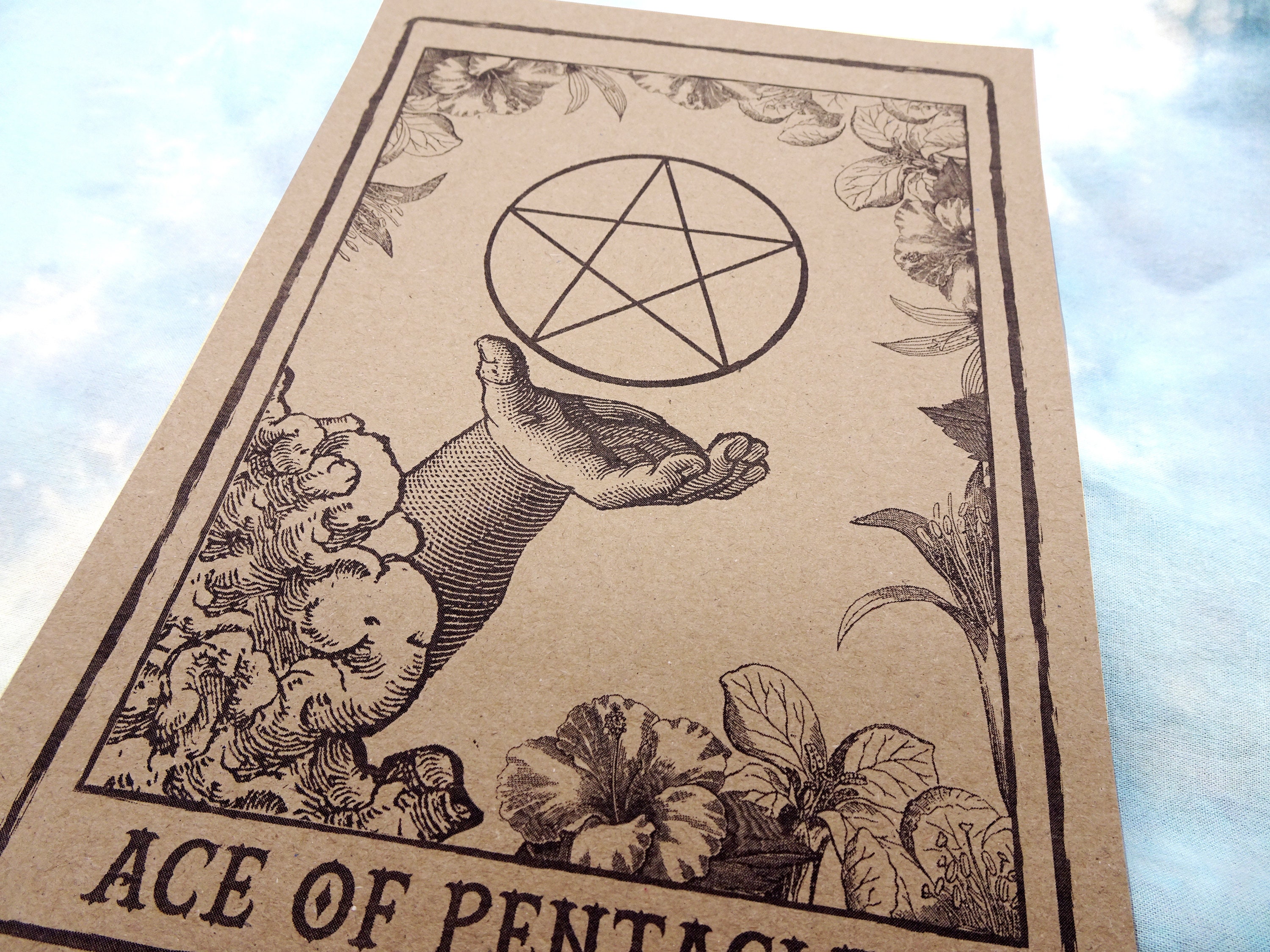 Ace of Pentacles Tarot Card Art Print - Etsy UK