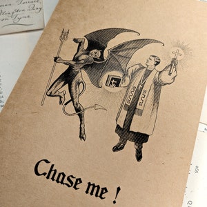 Vintage Style Chase Me Satan Print - Etsy