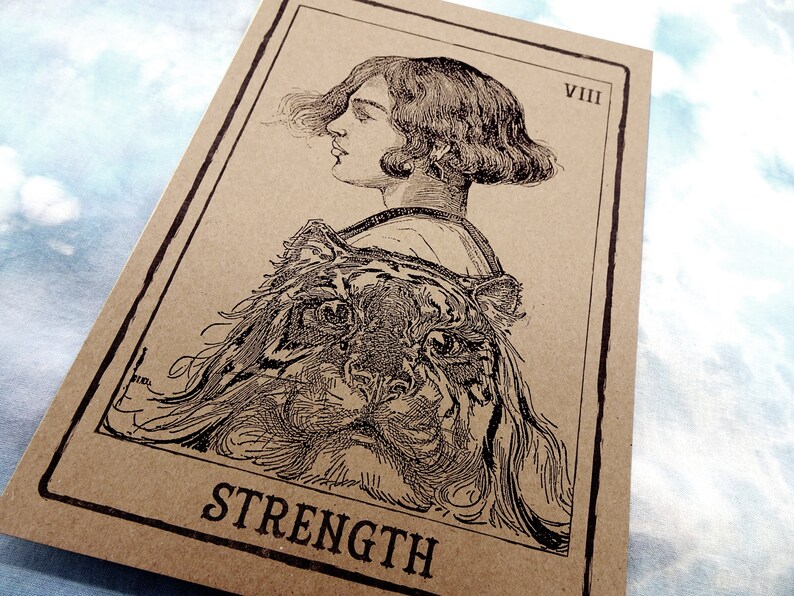 Strength Tarot Card Art Print - Etsy