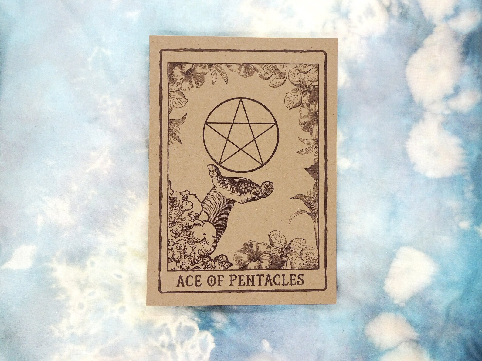 Ace of Pentacles Tarot Card Art Print - Etsy UK