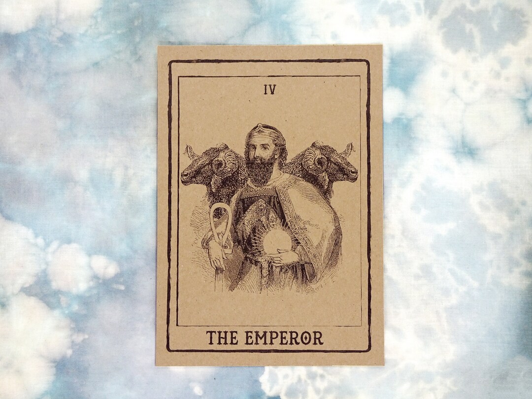 The Emperor Tarot Card Art Print - Etsy