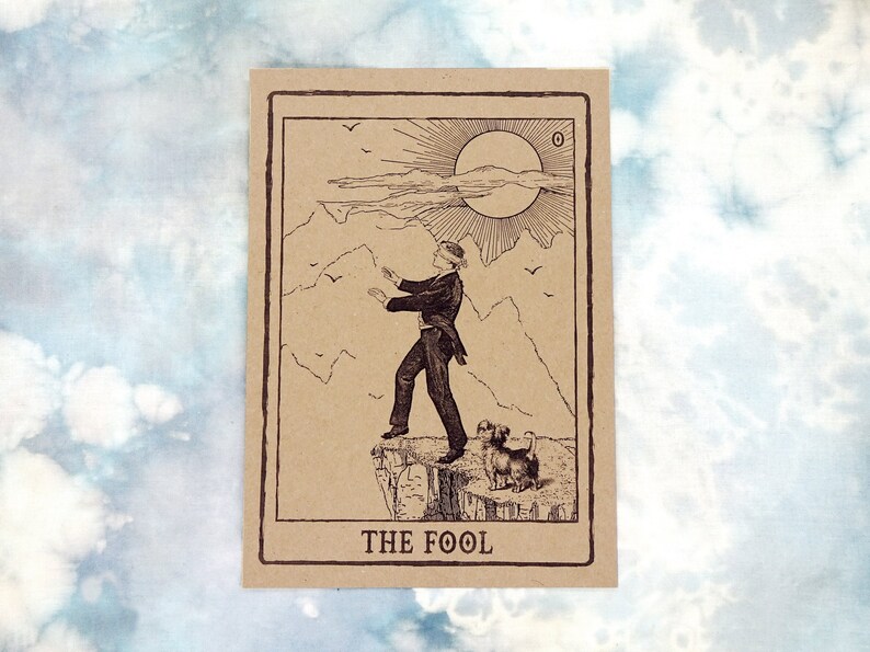 The Fool Tarot Card Art Print | Etsy