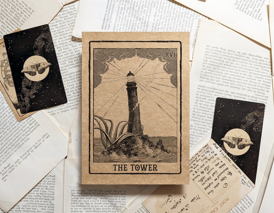The Tower Tarot Card Art Print - Etsy