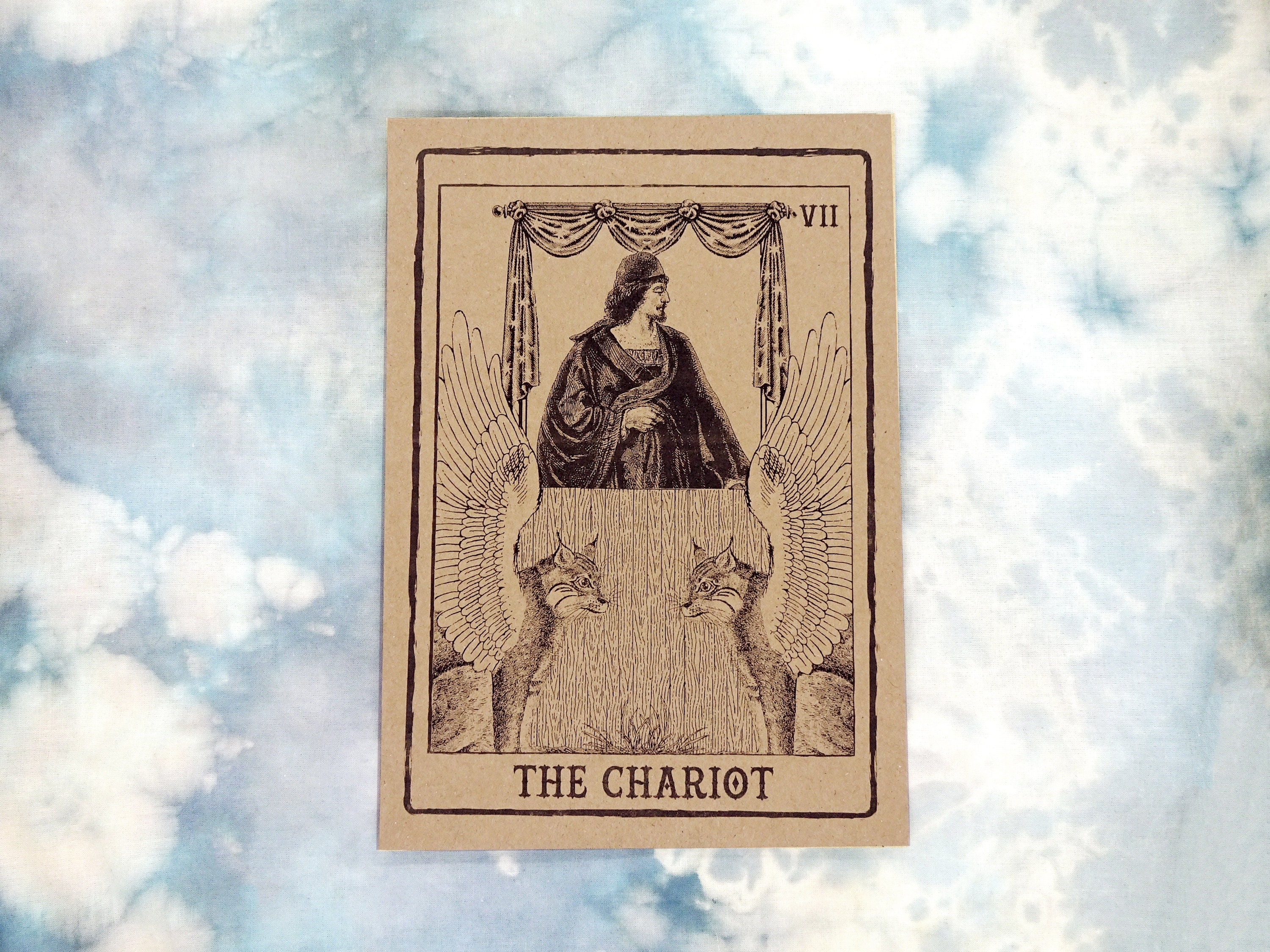 The Chariot Tarot Card Art Print | Etsy