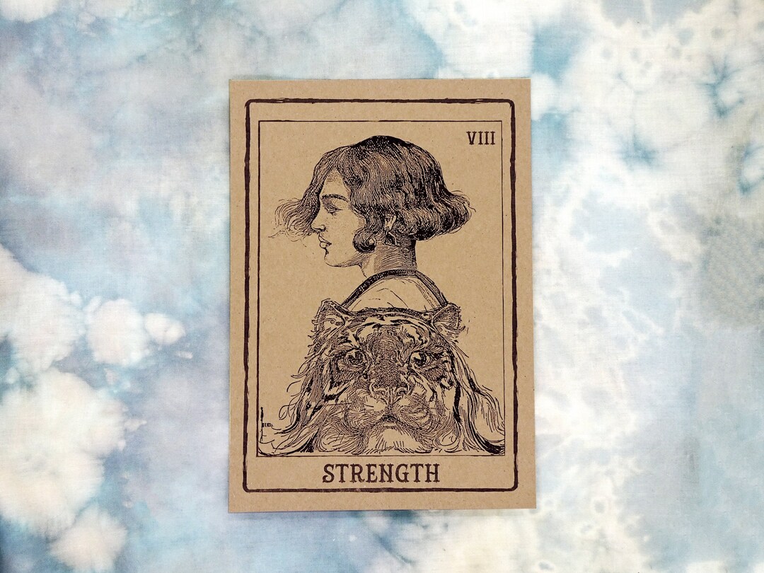 Strength Tarot Card Art Print - Etsy