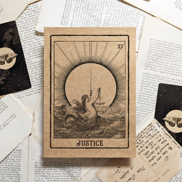Justice Tarot Card - Etsy