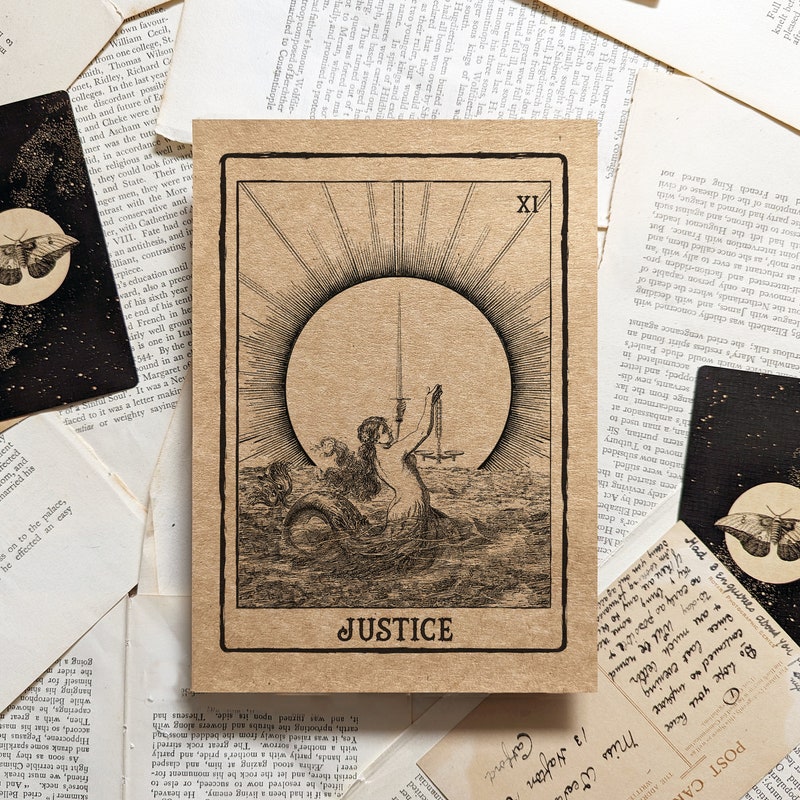 Justice Tarot Card - Etsy