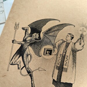 Vintage Style Chase Me Satan Print - Etsy