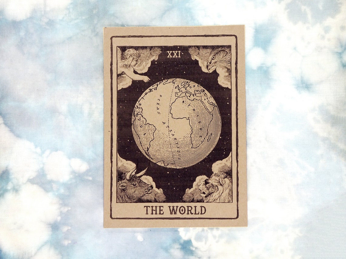 The World Tarot Card Art Print - Etsy