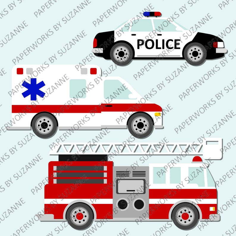 Emergency First / Responder Vehicle SVG Studio3 GSP Clipart - Etsy