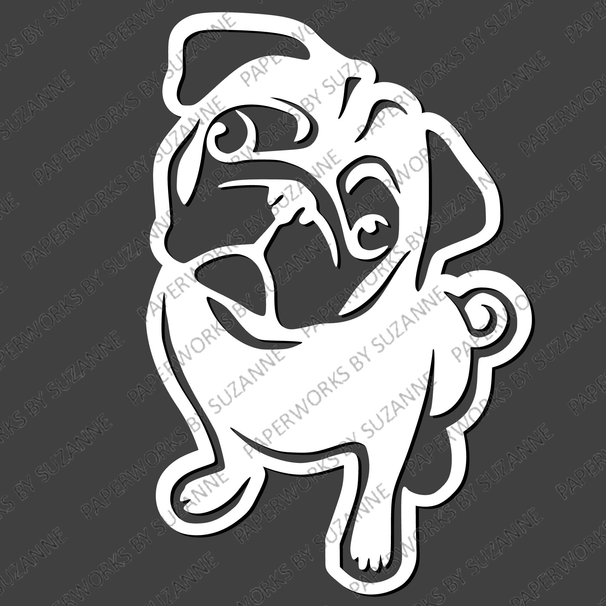 Pug Life - 3 Designs .SVG .studio3 .GSP for Silhouette, Cricut and ...