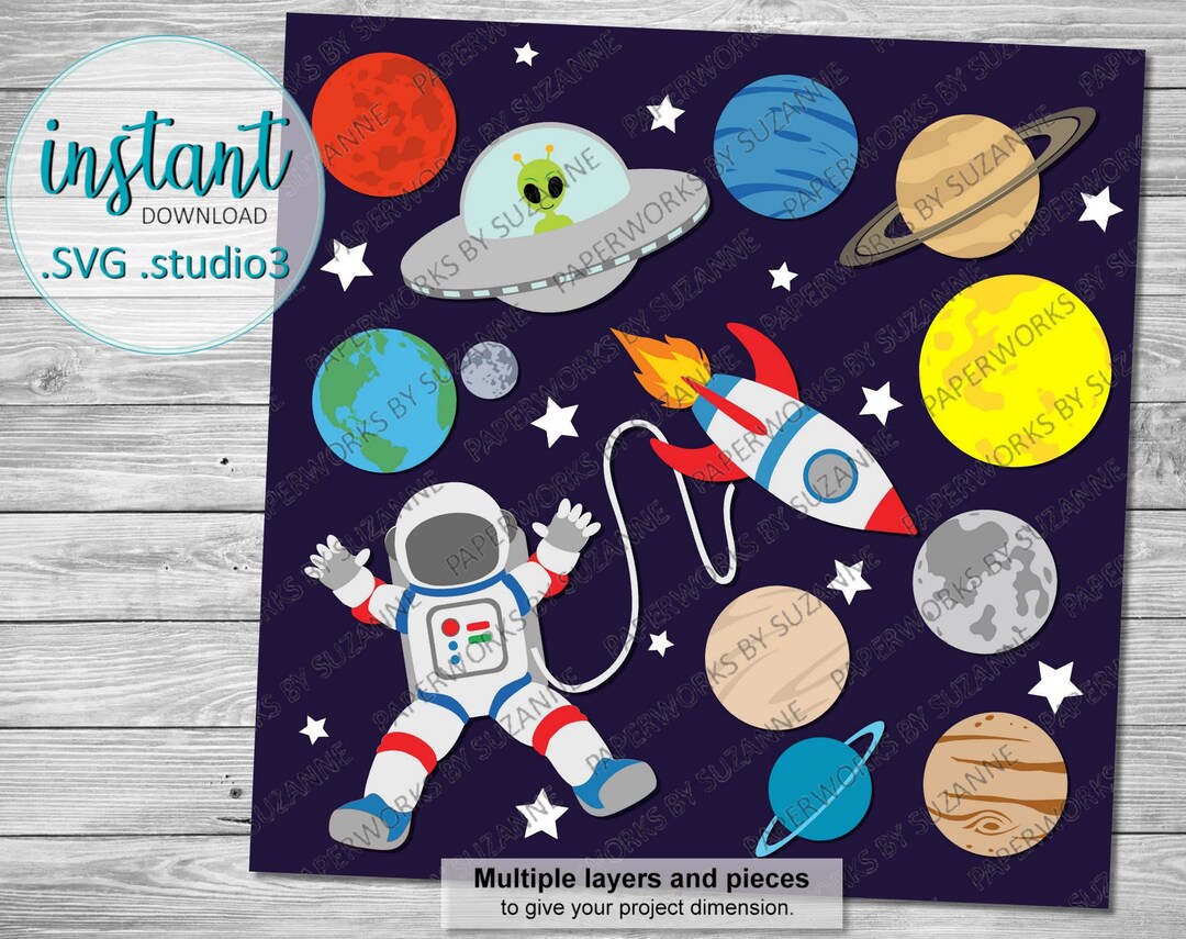 Outer Space .SVG .studio3 .GSP for Silhouette, Cricut and Other ...