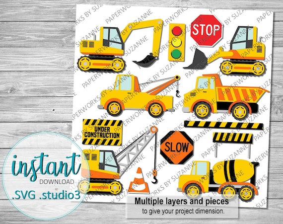 Construction Set .SVG .studio3 .GSP for Silhouette Cricut and | Etsy