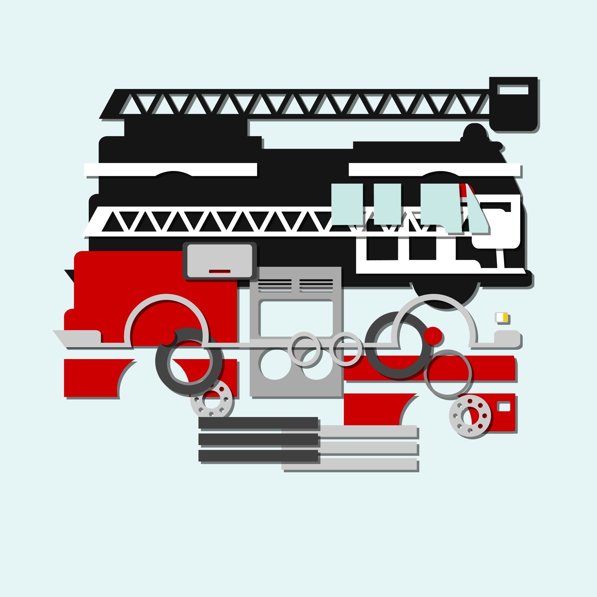 Emergency First / Responder Vehicle SVG Studio3 GSP Clipart - Etsy ...