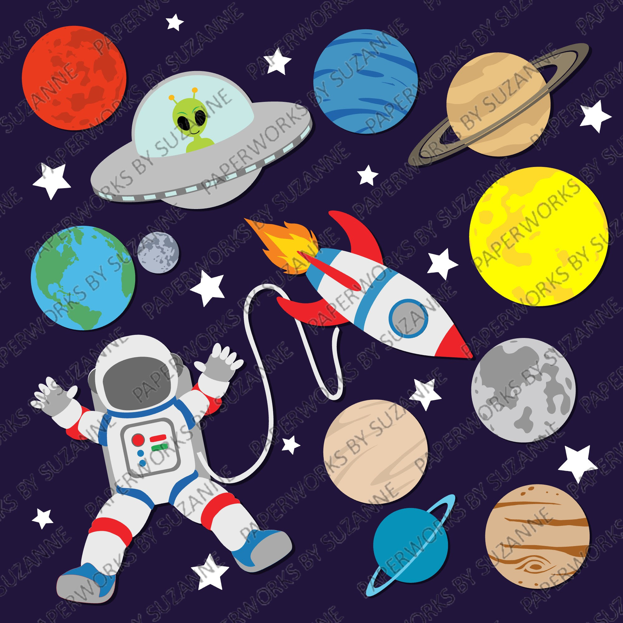 Outer Space .SVG .studio3 .GSP for Silhouette Cricut and - Etsy Canada