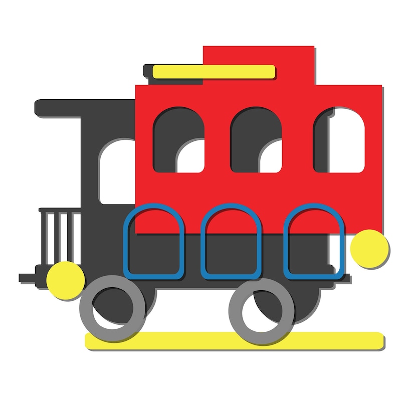 Train Set .SVG .studio3 .GSP for Silhouette, Cricut and Other Machines ...