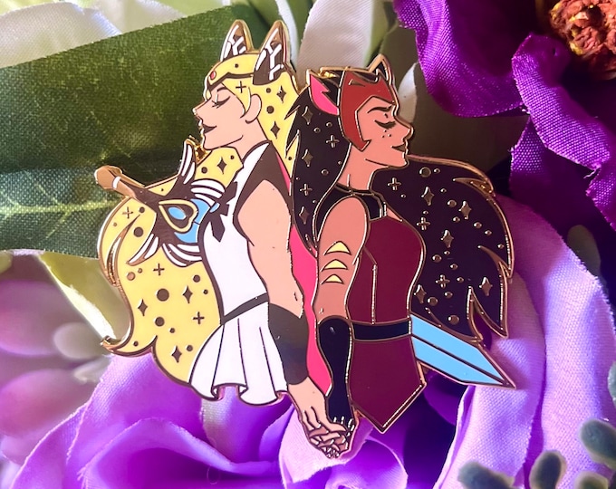Catradora Collar Pin Wood, Engraved, Connected With Chain _ She-ra ...