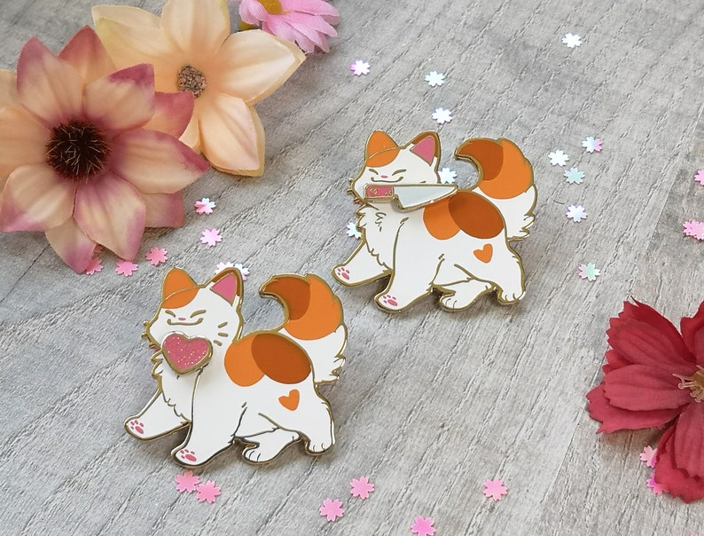 Calico Cat Hard Enamel Magnetic Pin Set Fun & - Etsy