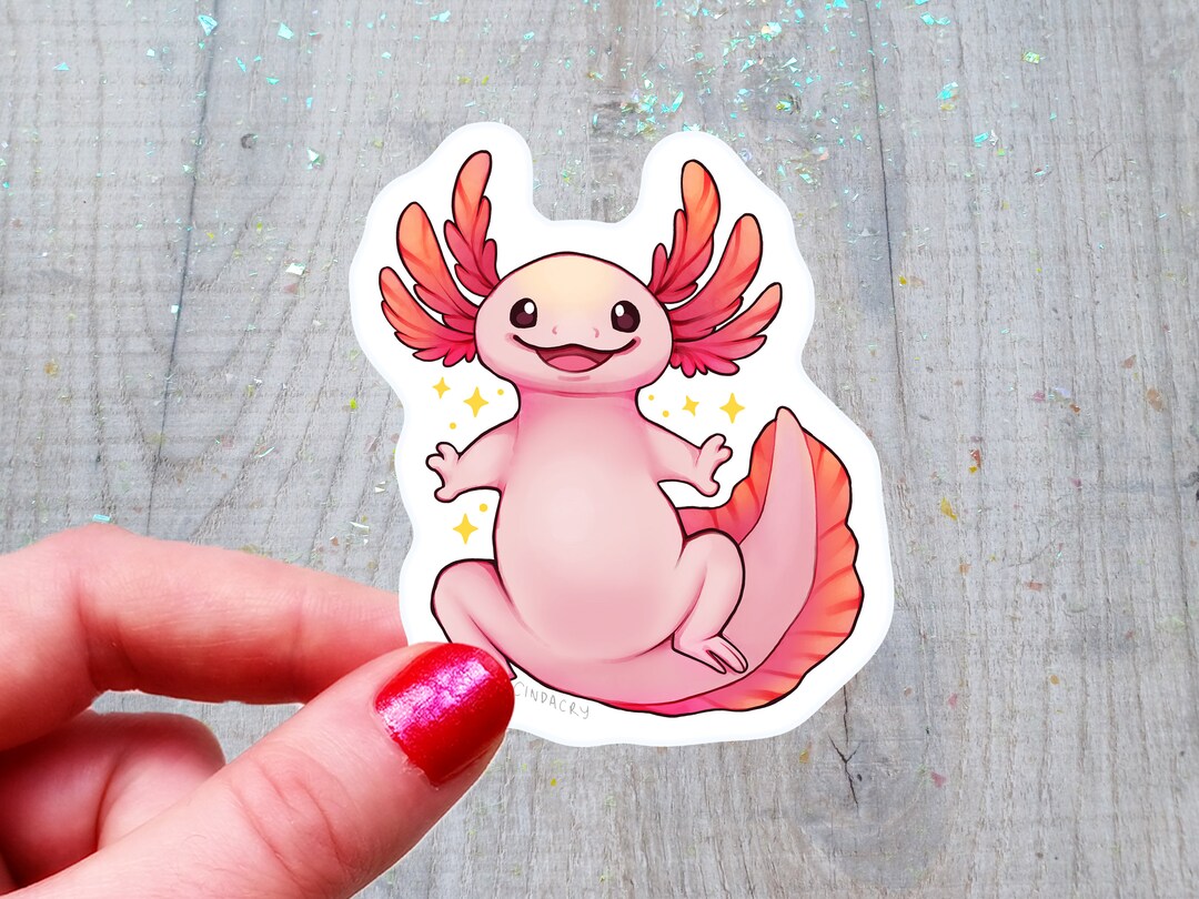 Axolotl Cute Vinyl Sticker - Etsy UK