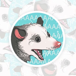Possum AAAAAAAAAA Sticker | Cute Fun Vinyl Sticker Opossum - Etsy