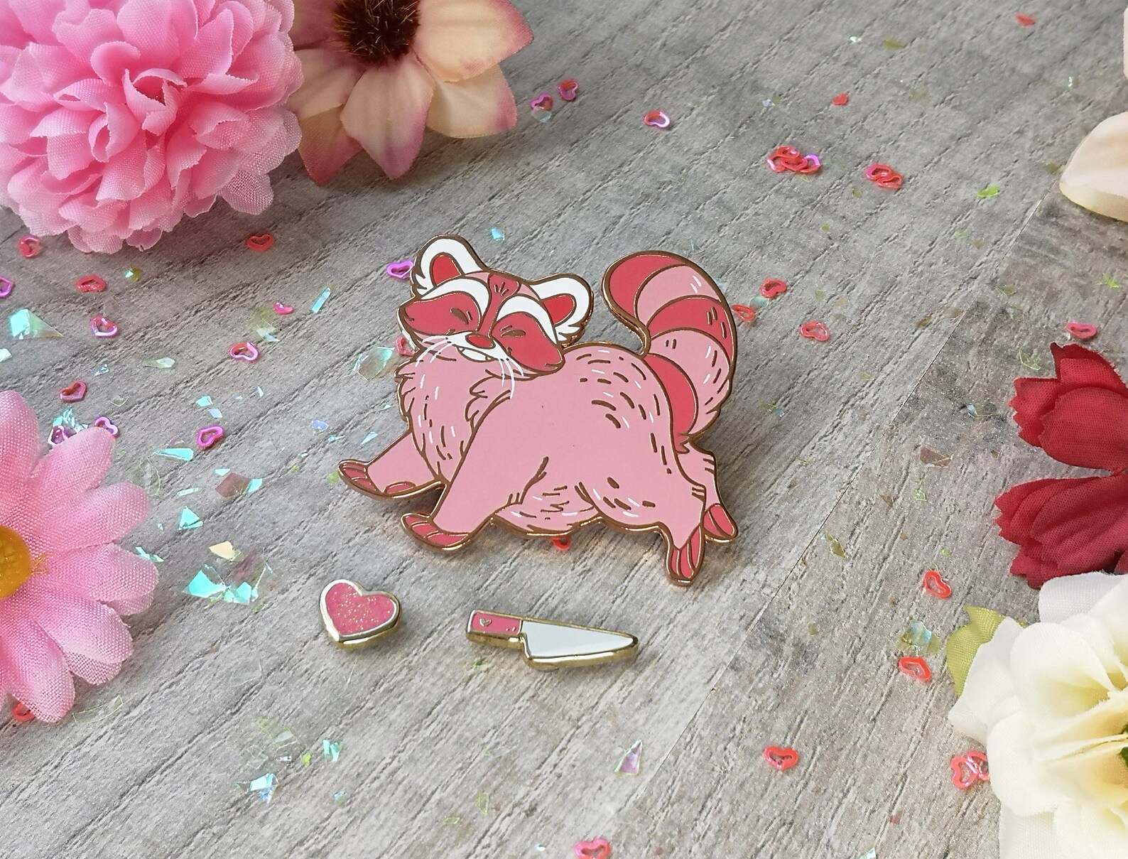 Raccoon Chaotic Cutie Hard Enamel Magnetic Pin Set Fun & - Etsy