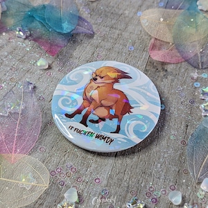It's Heckin' Wimdy Fox Meme Holographic Tin Badge - Etsy UK