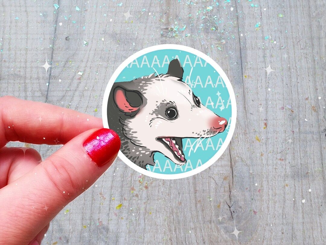 Possum AAAAAAAAAA Sticker | Cute Fun Vinyl Sticker Opossum - Etsy