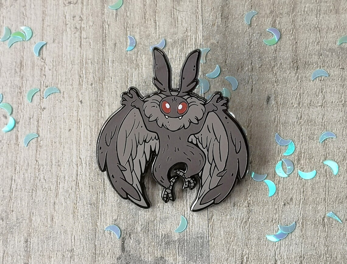 Mothman Cryptid Hard Enamel Pin Gift Fun Lapel Pin Beast - Etsy