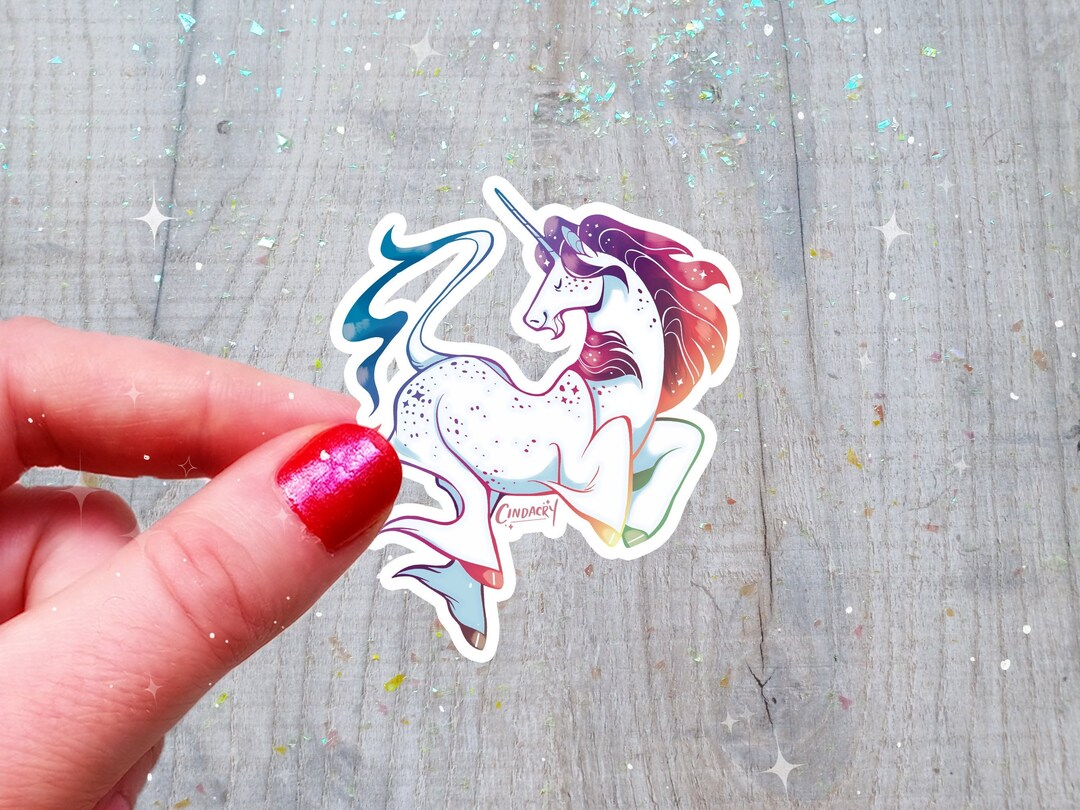 Unicorn Sticker Holographic Cute Kawaii Holo Rainbow Cryptid - Etsy